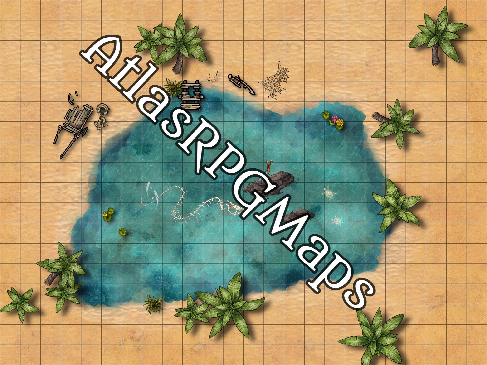 Oasis Battle Map DIGITAL DOWNLOAD | Etsy