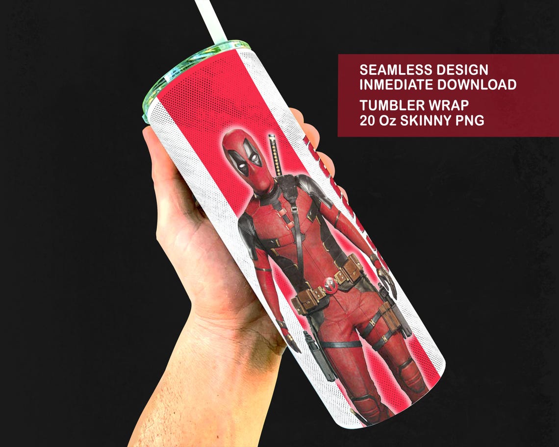 Deadpool Y Wolverine, Deadpool Tumbler Wrap, 20oz Tumbler Sublimation ...