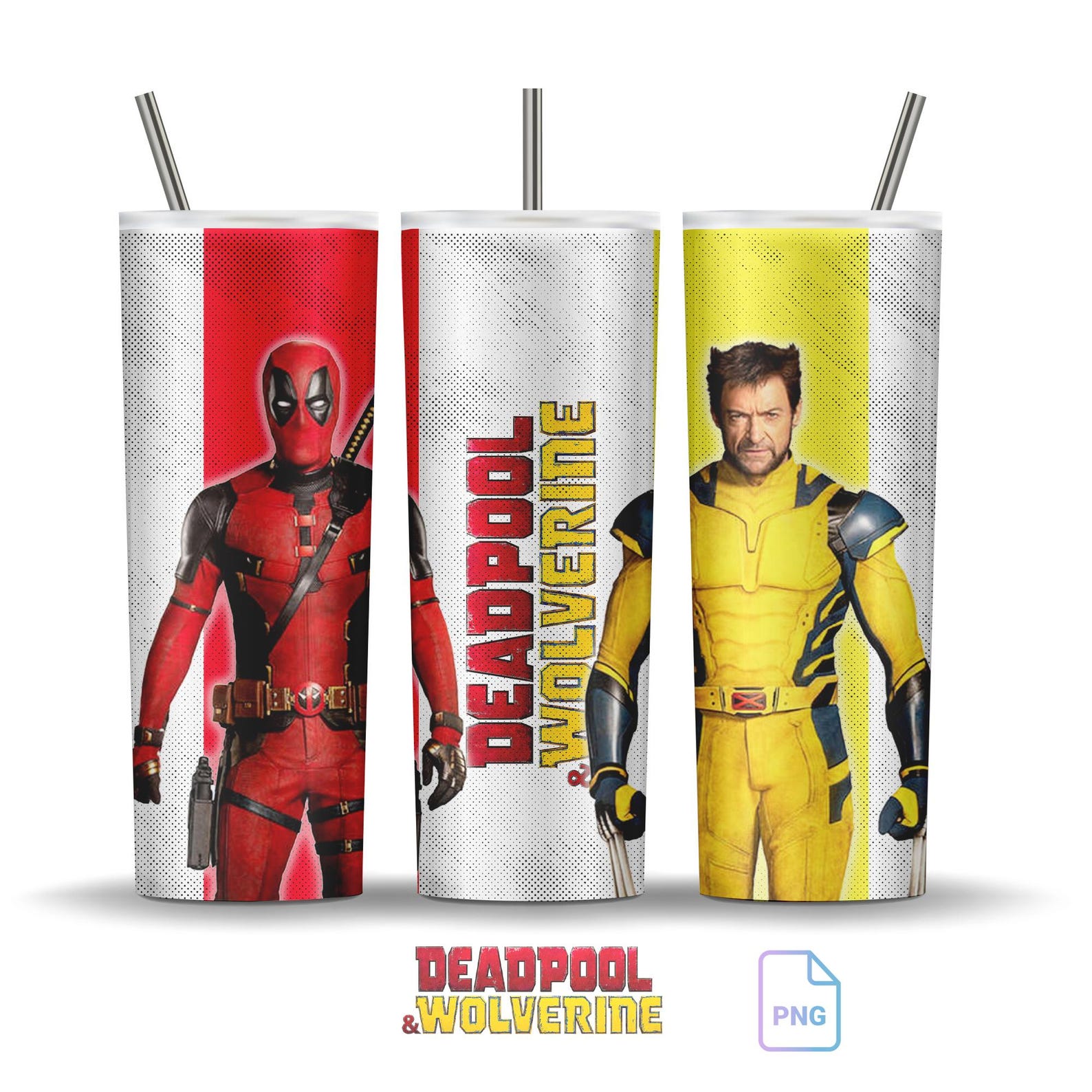 Deadpool Y Wolverine, Deadpool Tumbler Wrap, 20oz Tumbler Sublimation ...