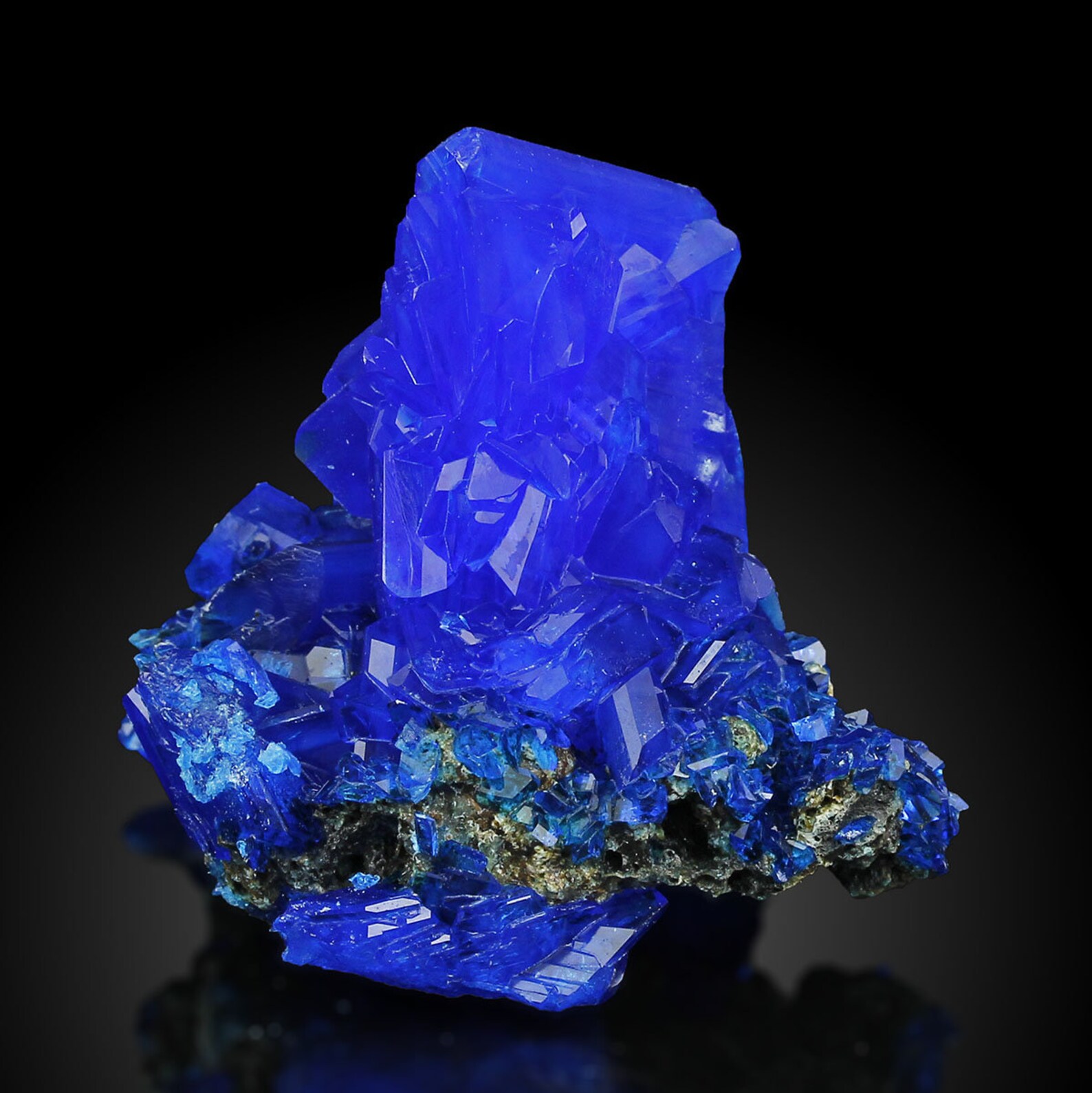 Top Beautiful Electric Blue CHALCANTHITE Like TANZANITE on Matrix From ...
