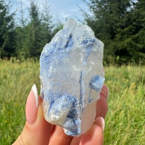Exquisite Quartz With Blue Dumortierite Inclusions From Vaca Morta Mine ...