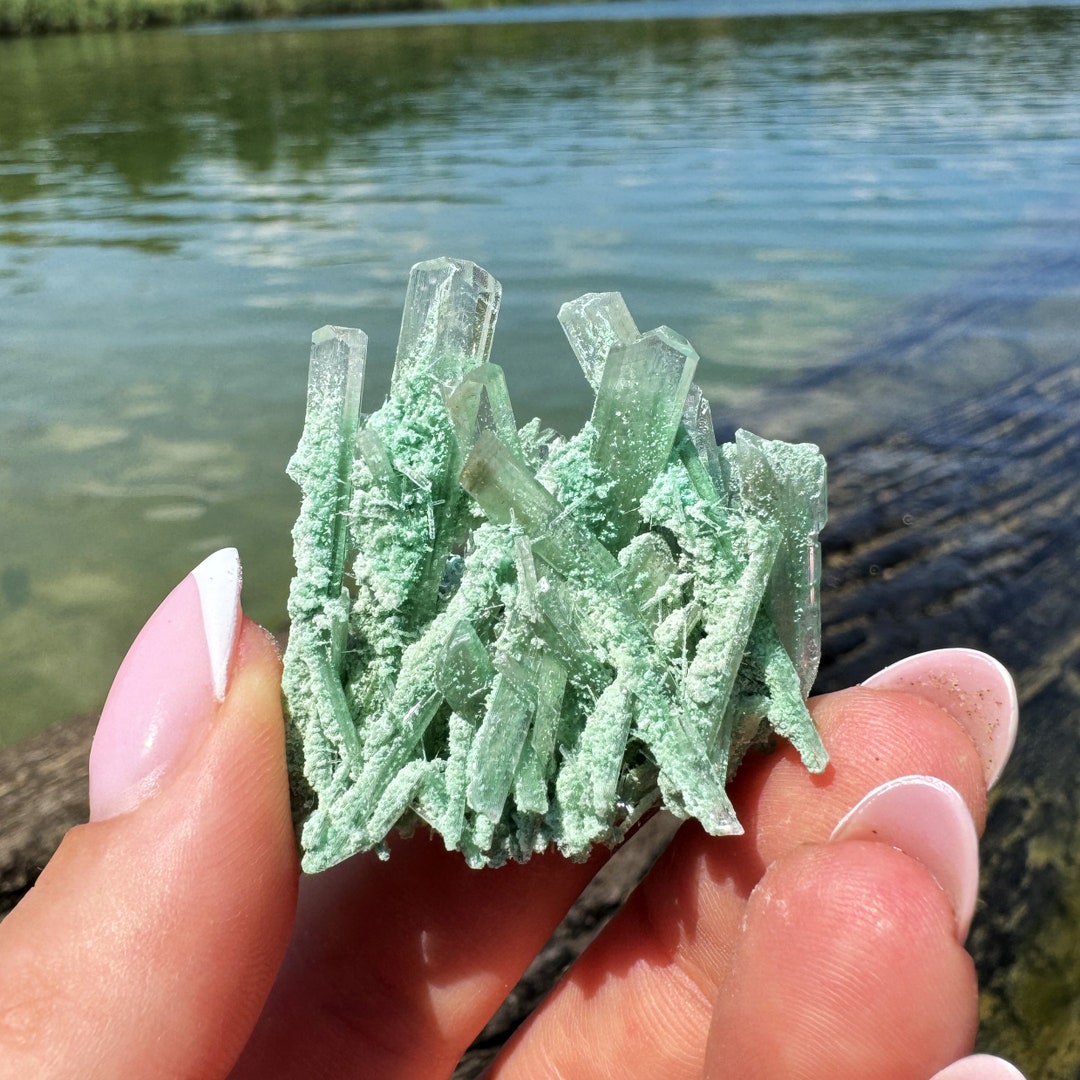 TOP! Grass Green Gypsum Crytals From Rudna Mine, Poland - Etsy