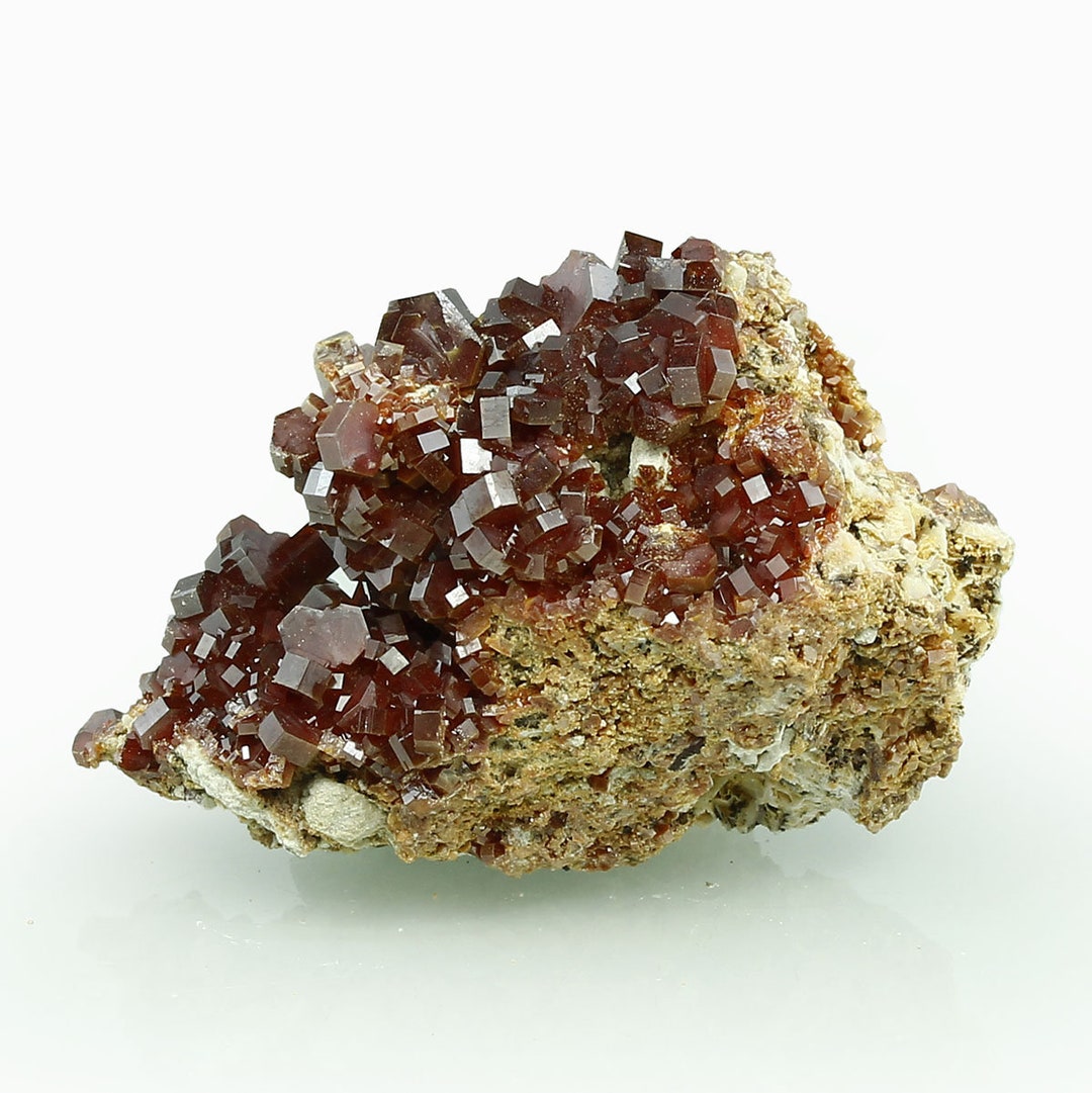 Phenomenal Redblood Vanadinite Crystal on Matrix Mibladen - Etsy UK