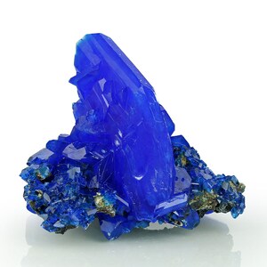 Top! Beautiful! Electric Blue CHALCANTHITE Like TANZANITE on Matrix ...