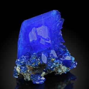 Top! Beautiful! Electric Blue CHALCANTHITE Like TANZANITE on Matrix ...