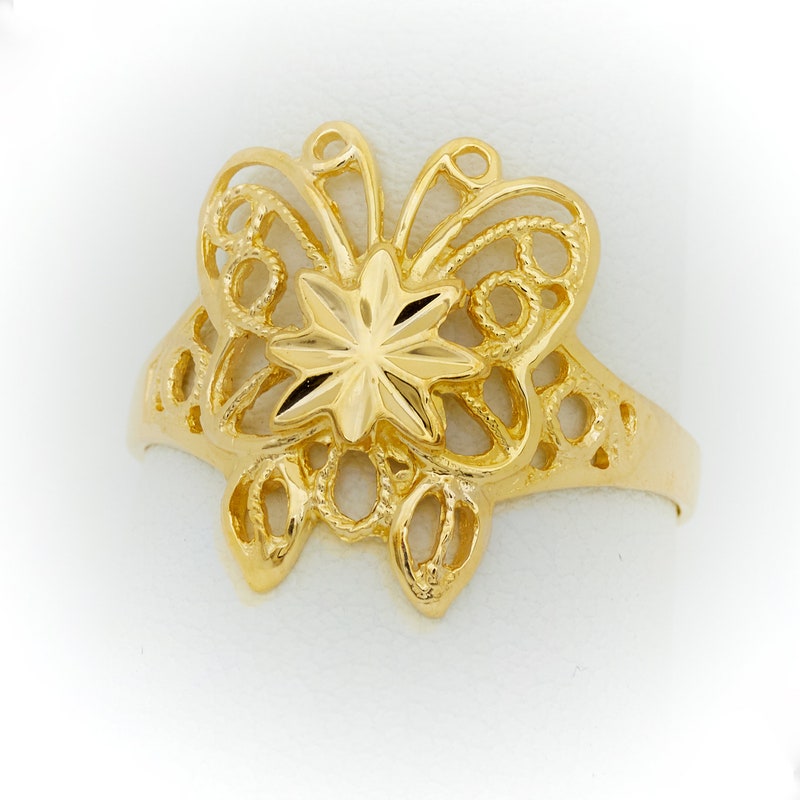 Gold Butterfly Ring - Etsy