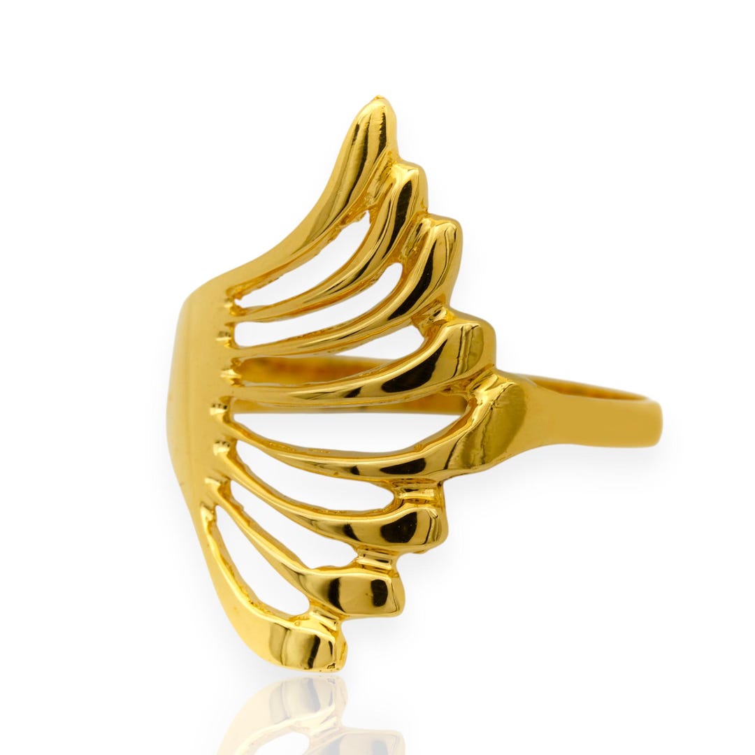Seashell Ring, 10k or 14k Gold Scallop Shell Ring, Beach Theme Jewelry ...