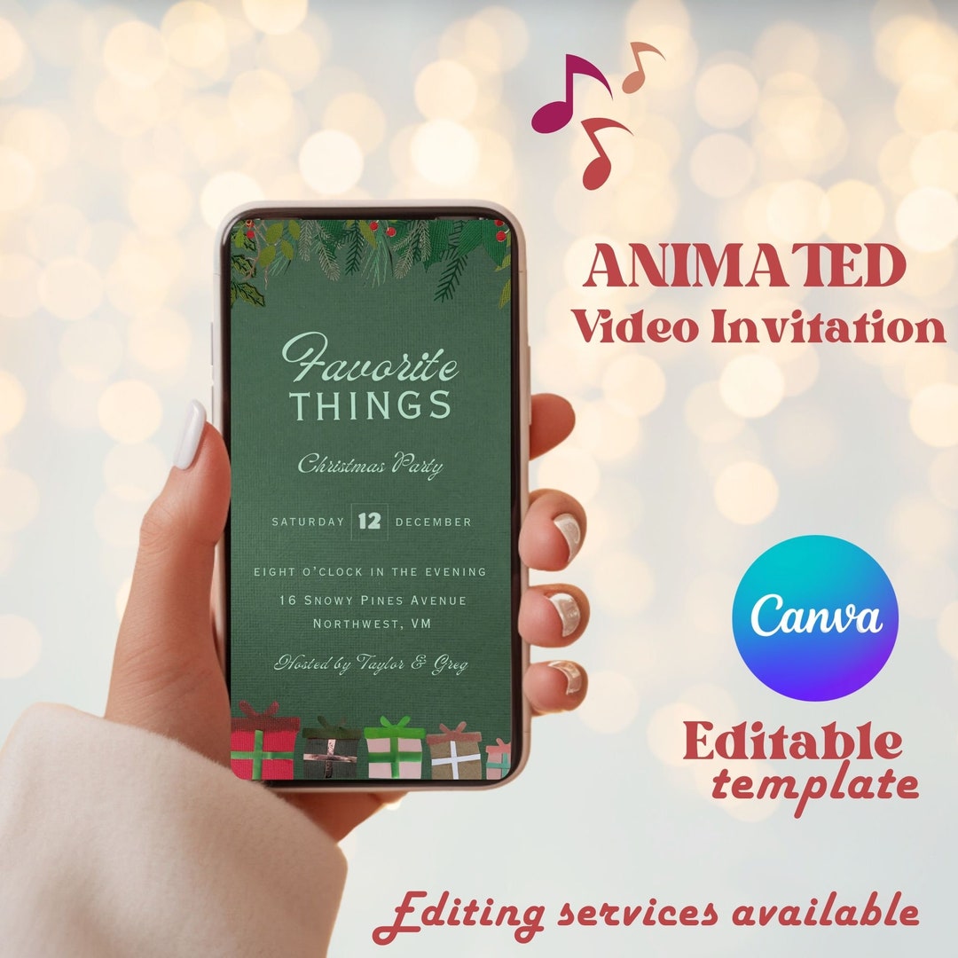 Favorite Things Christmas Party Invite Holiday Party Invite Etsy