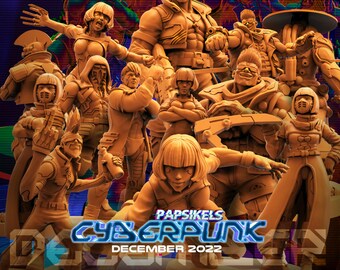 3D Printed Papsikels Cyberpunk Sci-fi Melizza Habiu Outcast - Etsy