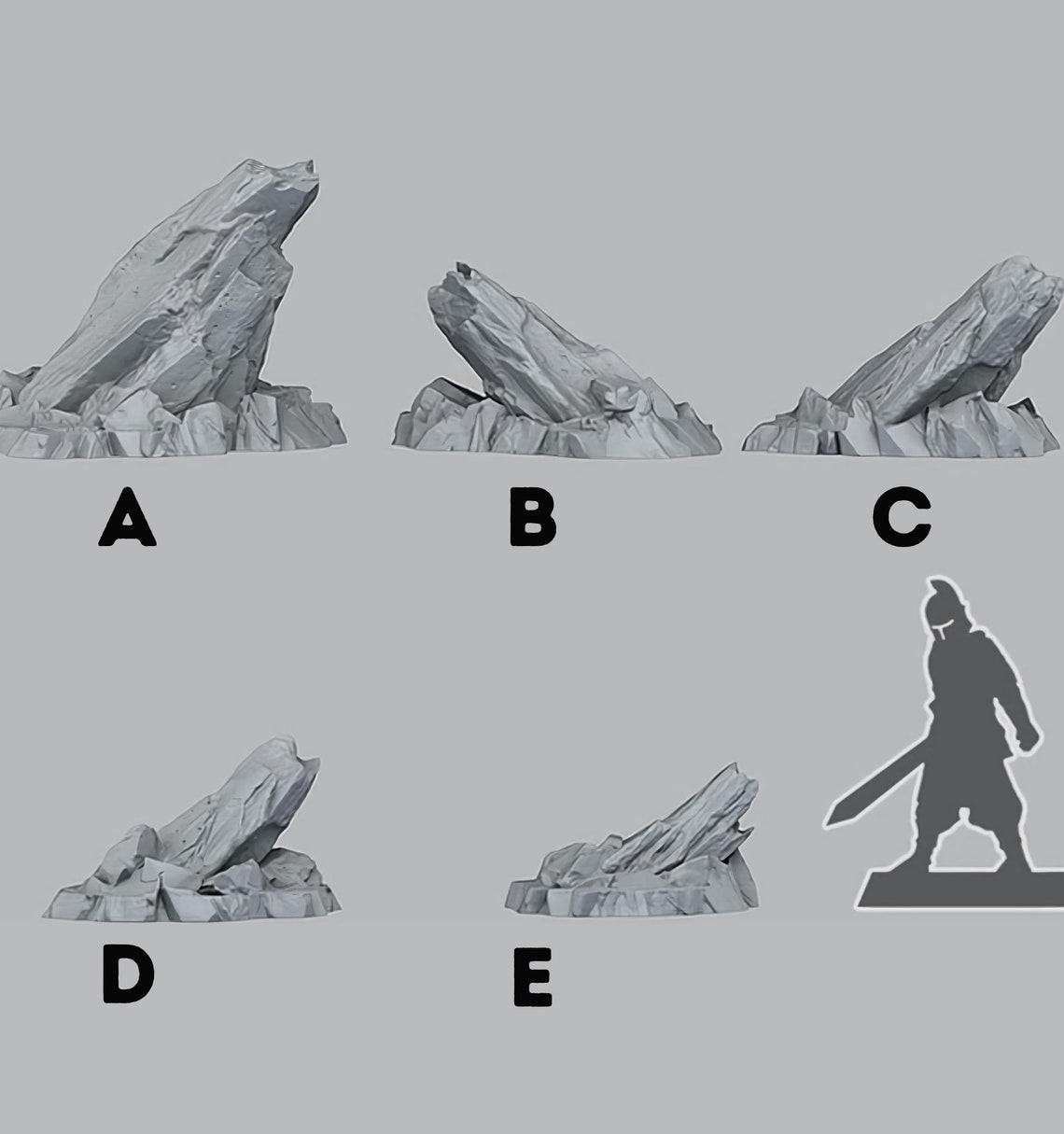 Scatter Terrain Martian Cliffs Scale Model 5 Piece Set | Etsy