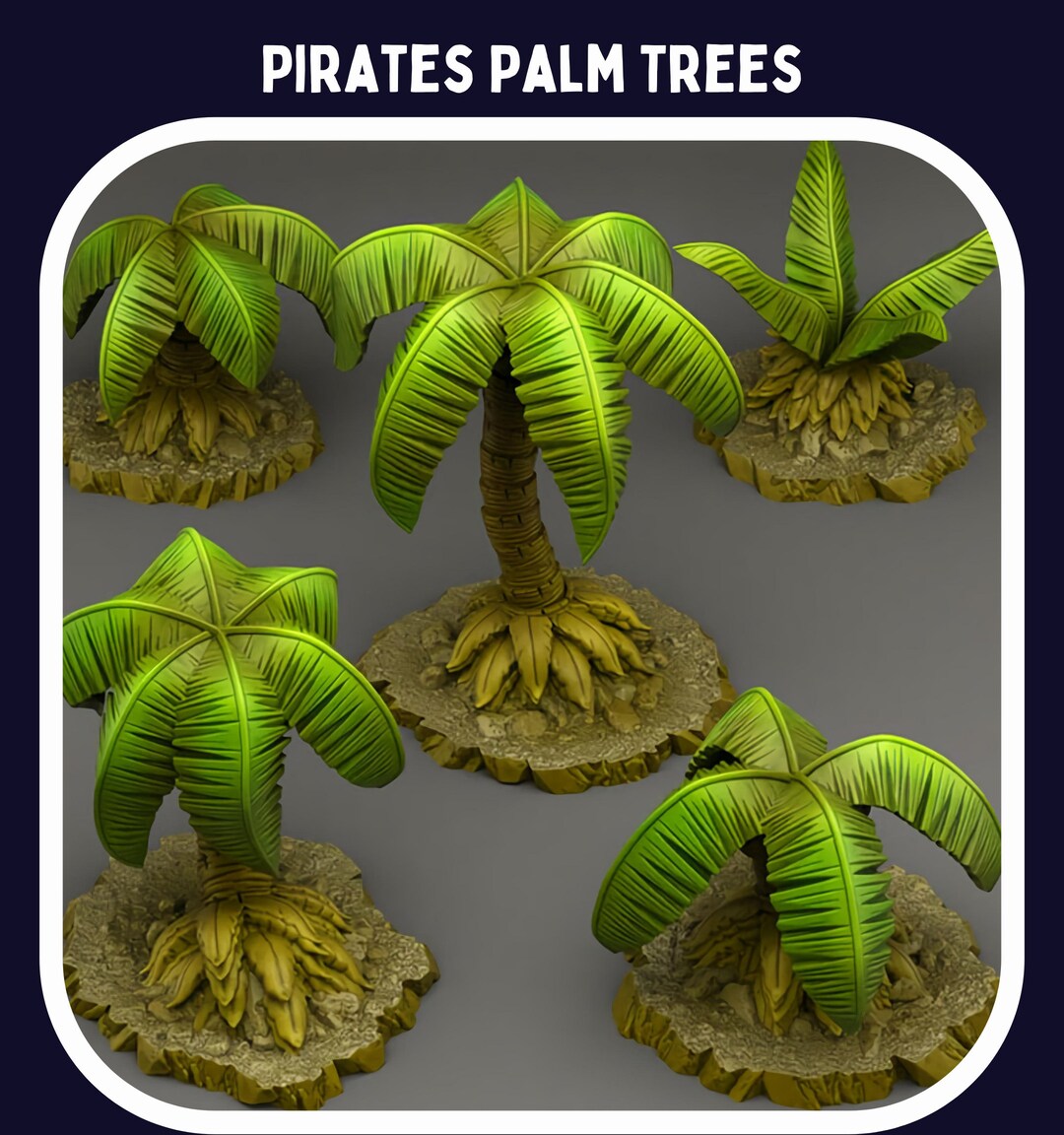 Scatter Terrain Pirates Palm Trees Scale Model 5 Piece Set Fantastic ...