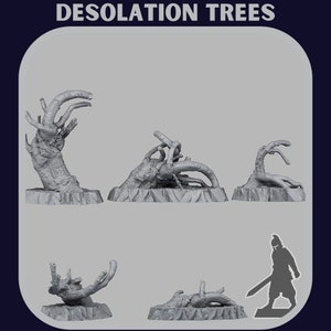 Scatter Terrain Desolation Trees Scale Model 5 Piece Set Fantastic ...