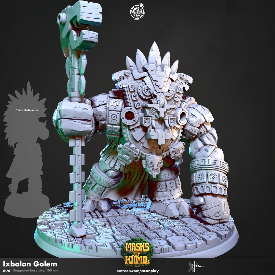 Ixbalan Golem Gargantuan Stone Golem Figurine by Cast N' Play ...