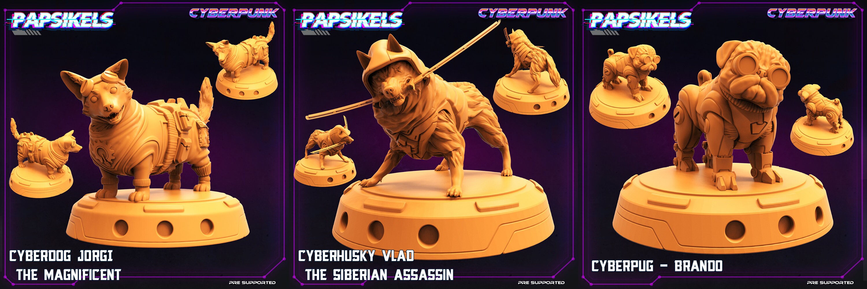 Full Set 17 Models Sci Fi Miniature Cyberpunk 32mm | Etsy