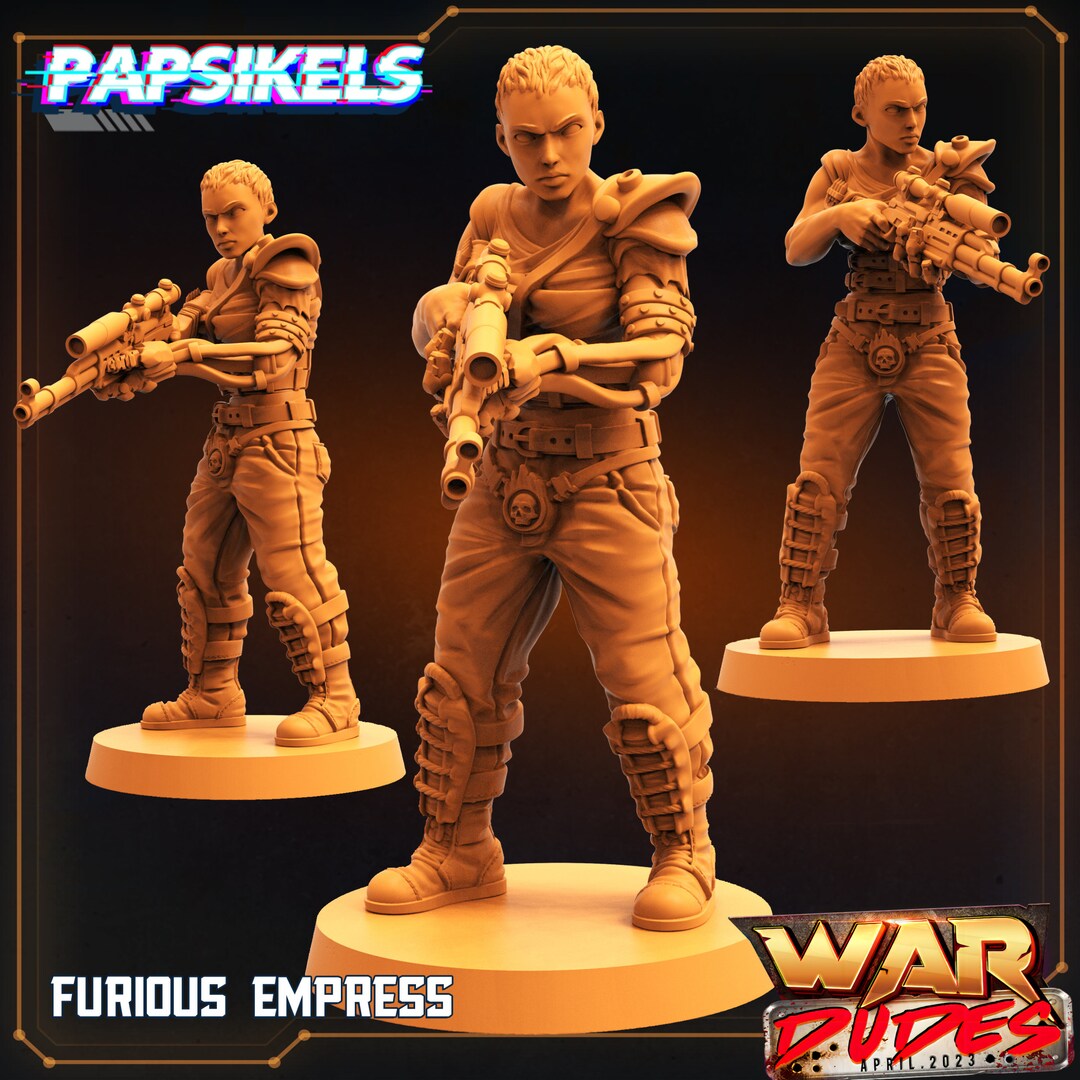 Furious Empress Sci Fi Miniature by Papsikels Female Wasteland Driver ...