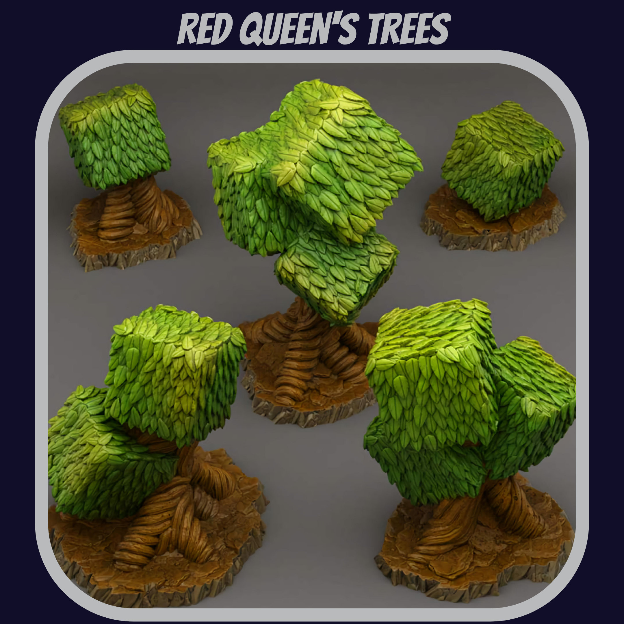 Scatter Terrain Red Queen's Trees Scale Model 5 - Etsy