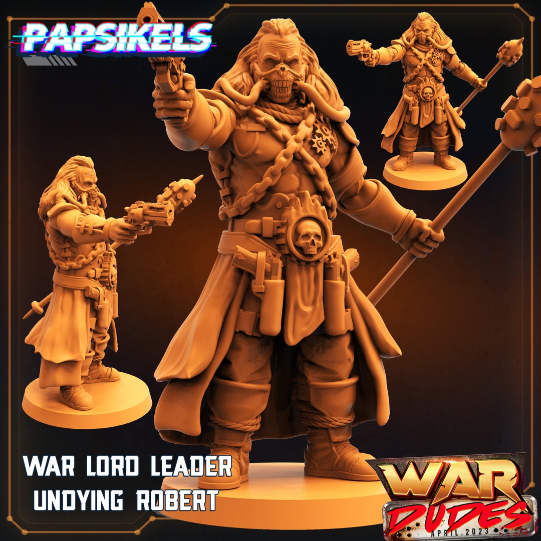 War Lord Leader Undying Robert Sci Fi Miniature by Papsikels Wasteland ...