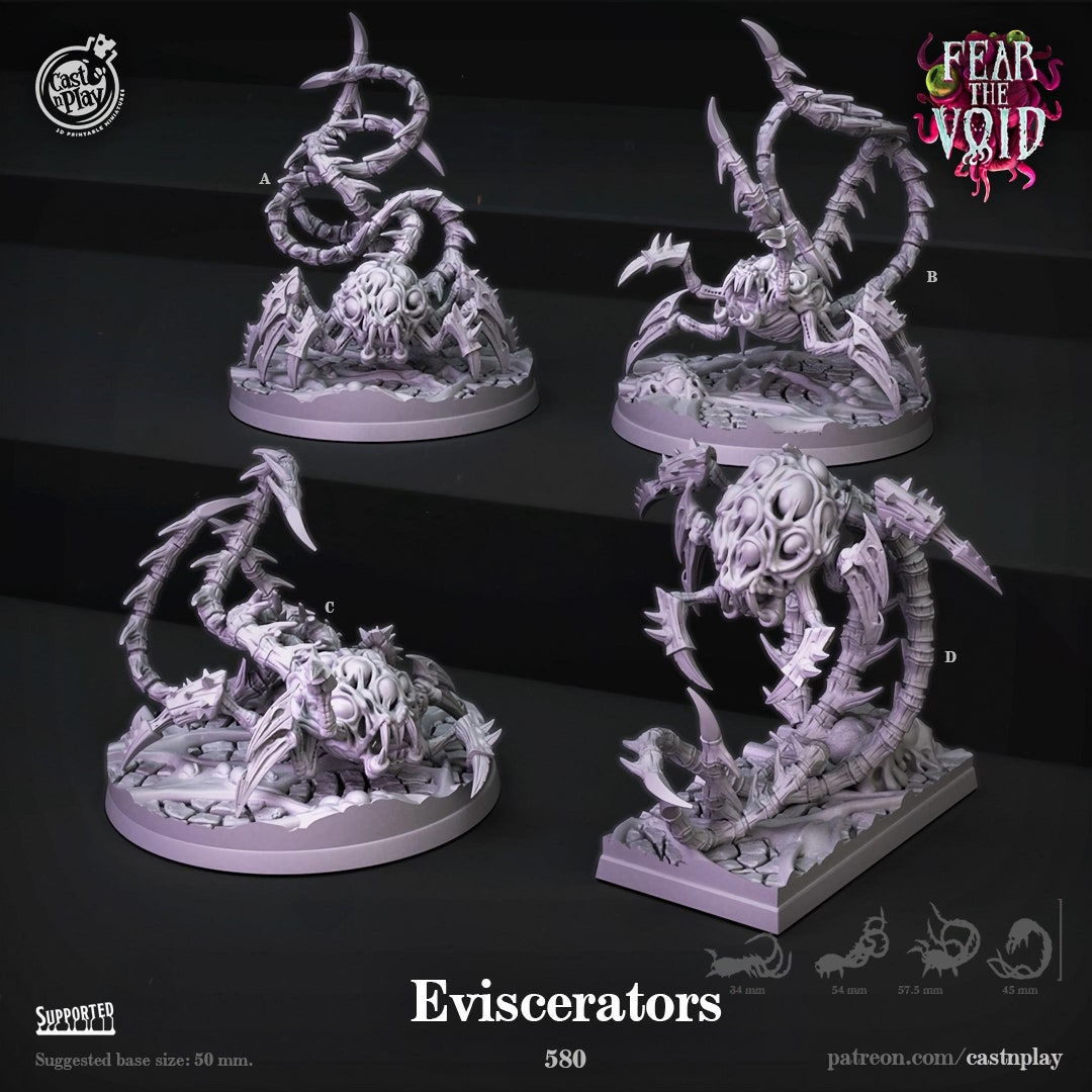 Eviscerator Nightmare Crawler Horror Cast N' Play Miniatures Fear the ...