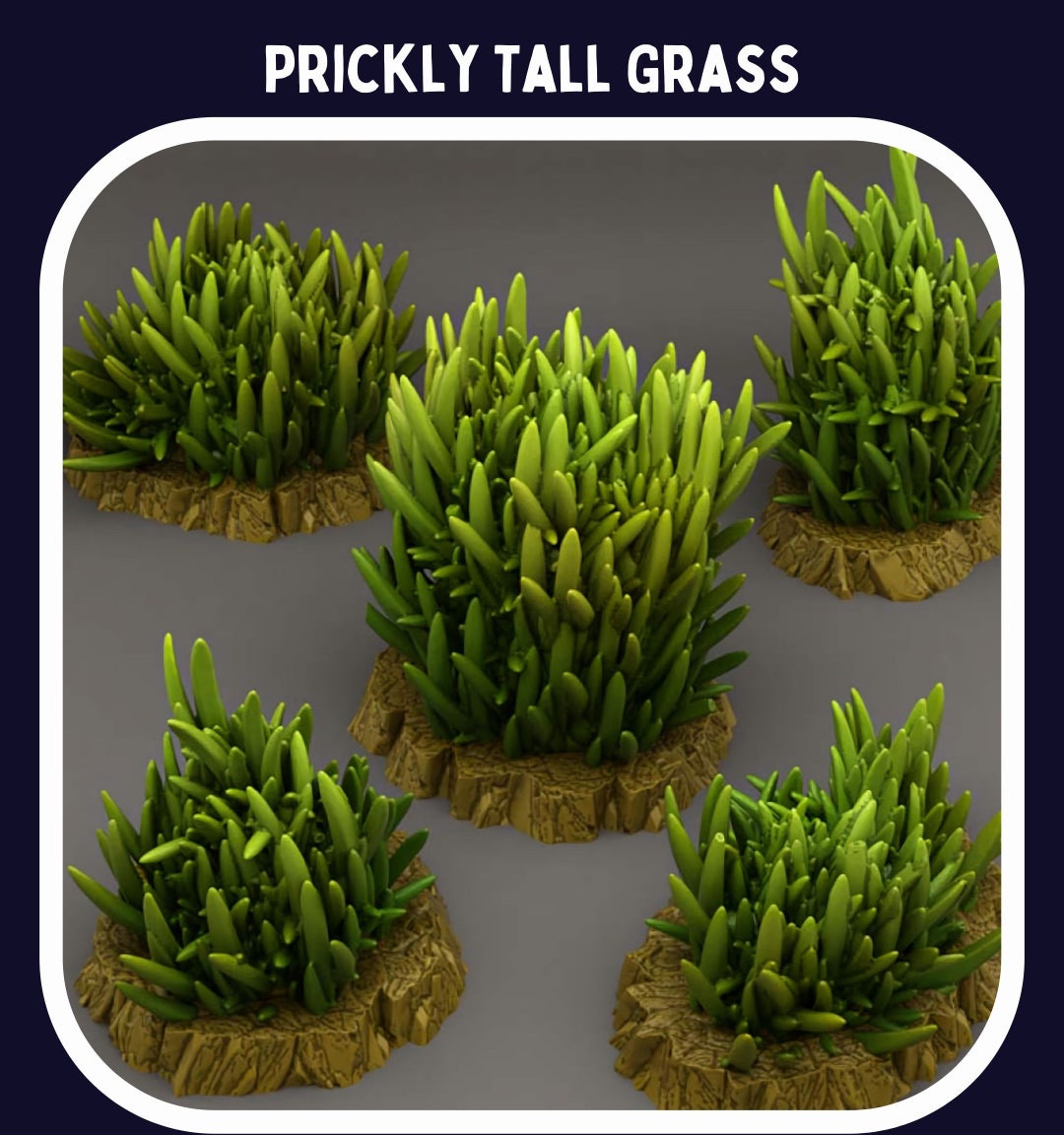 Scatter Terrain Prickly Tall Grass Scale Model 5 Piece - Etsy
