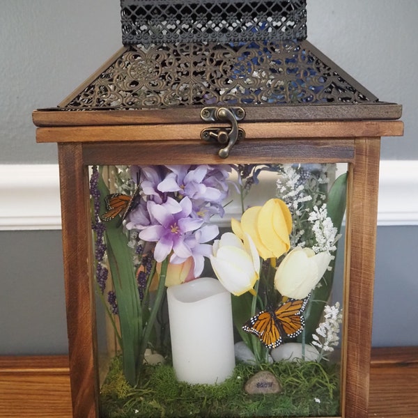 Lantern Floral Arrangement - Etsy
