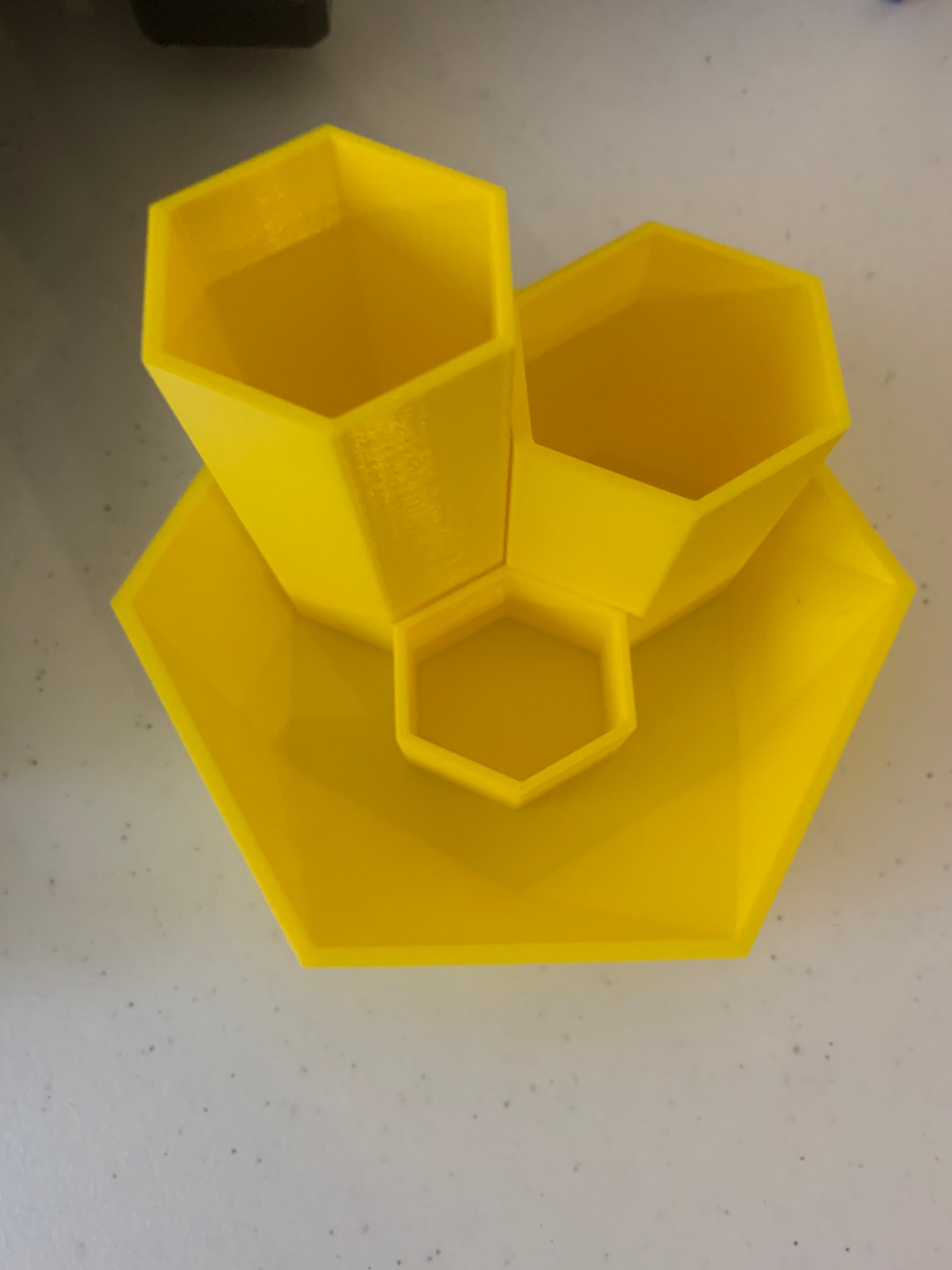 3D Printed Hexagon Desk Organizer - Etsy