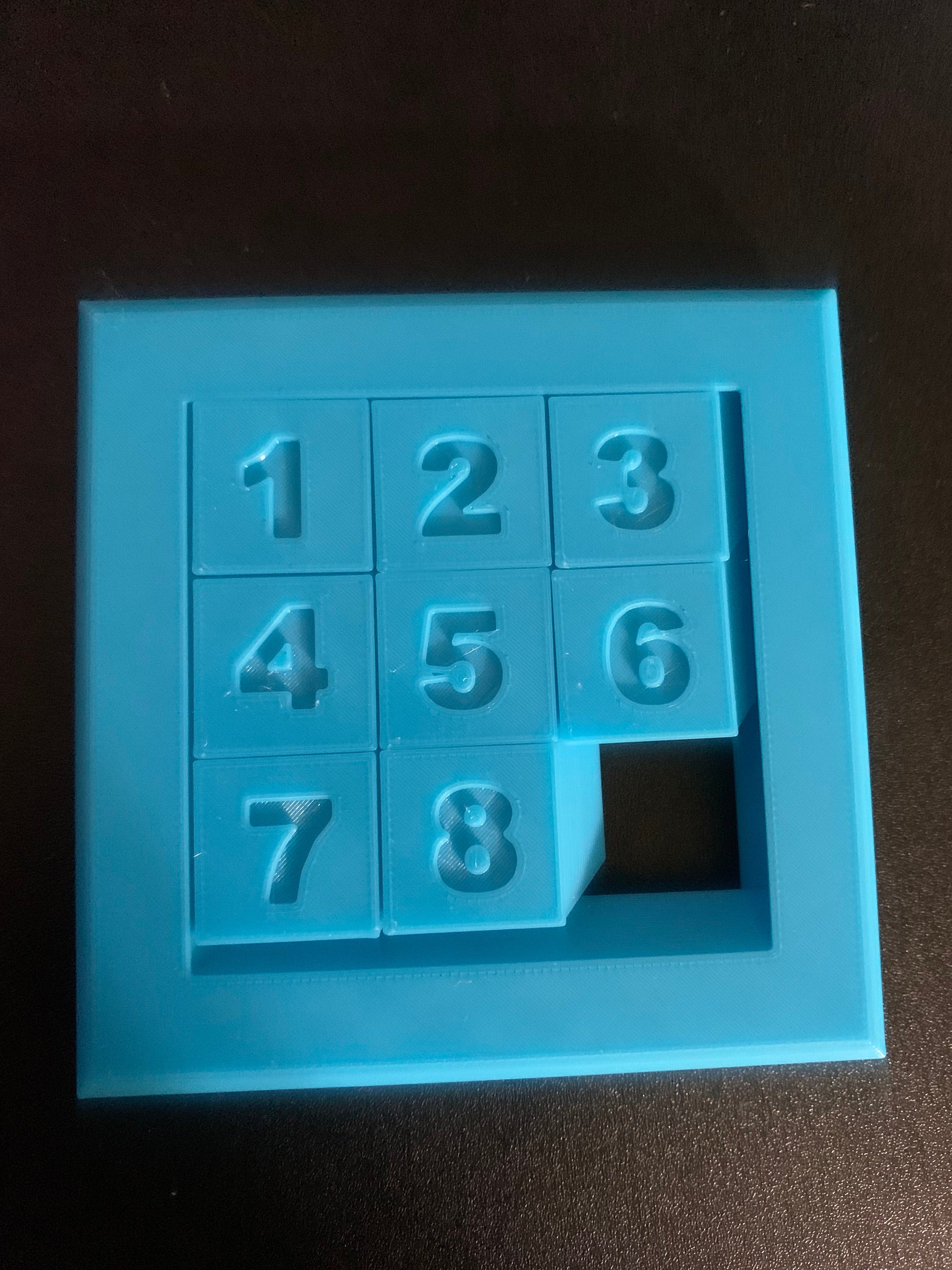 3D Printed 3x3 Slide Numbered Puzzle - Etsy