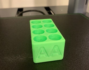 Battery Storage Box, 3D Printed and Sleek, Designed for AA and AAA ...
