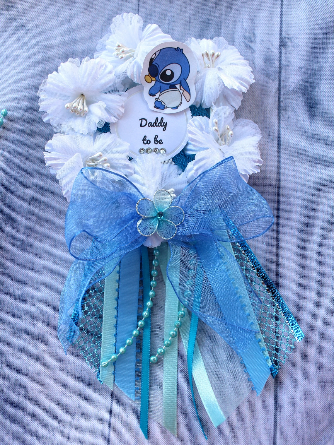Stitch Baby Shower Mom Sash and Pin, Lilo & Stitch Baby Shower, Stitch ...
