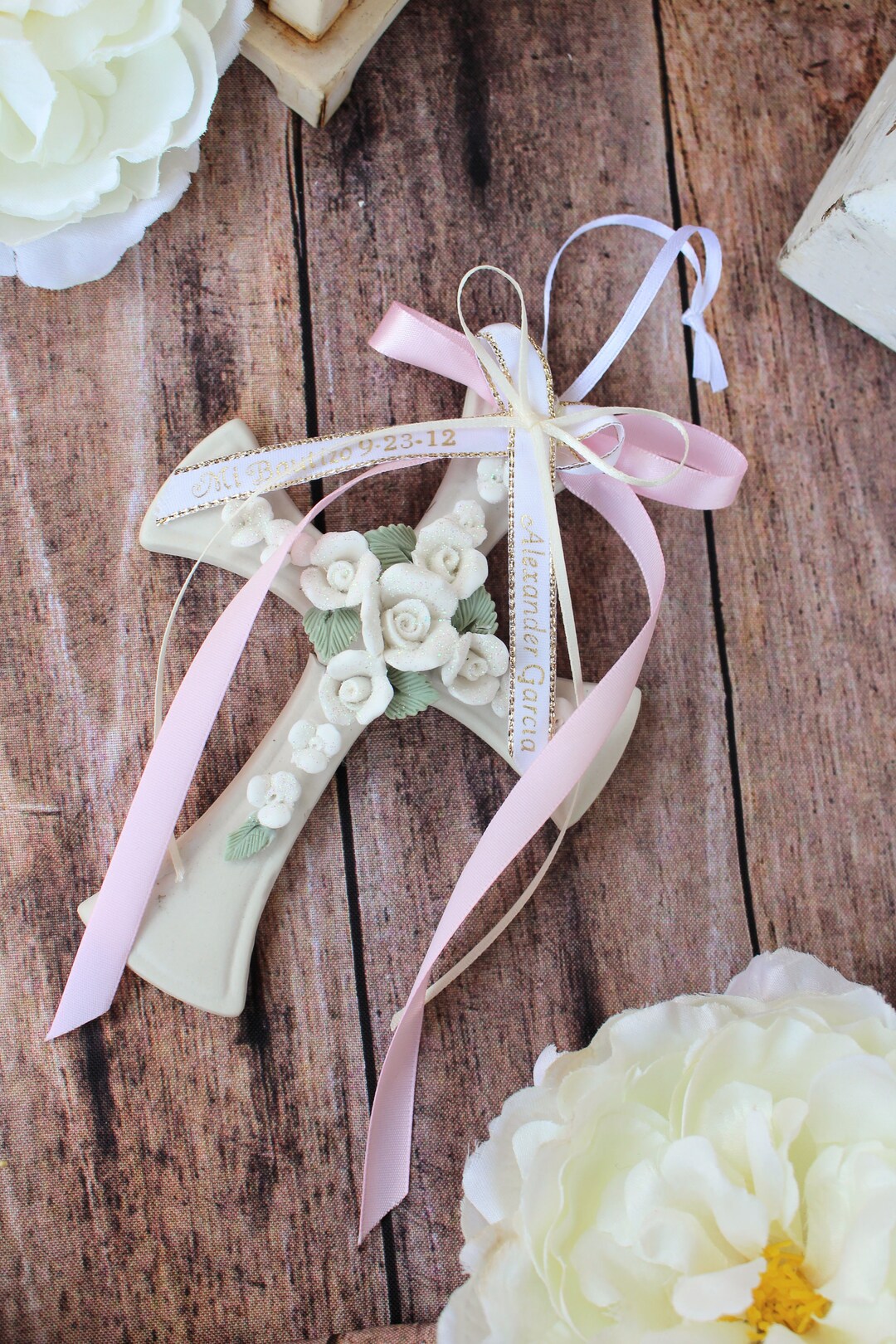 Baptism Ceramic Cross; Favors for Baptisms, Confirmations, Weddings ...