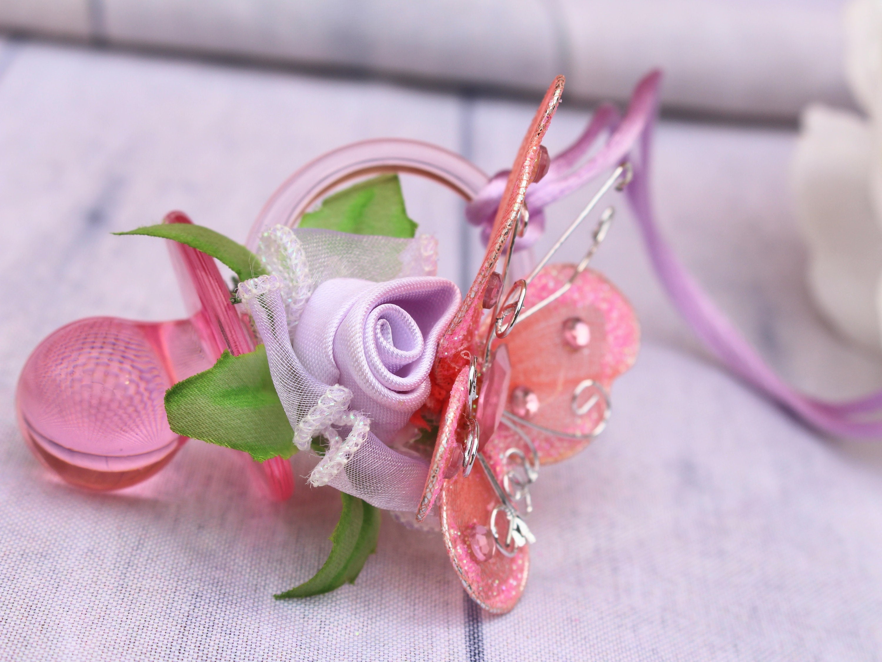 12 Butterfly Baby Shower Pacifier, Baby Shower Pacifier Game, A ...