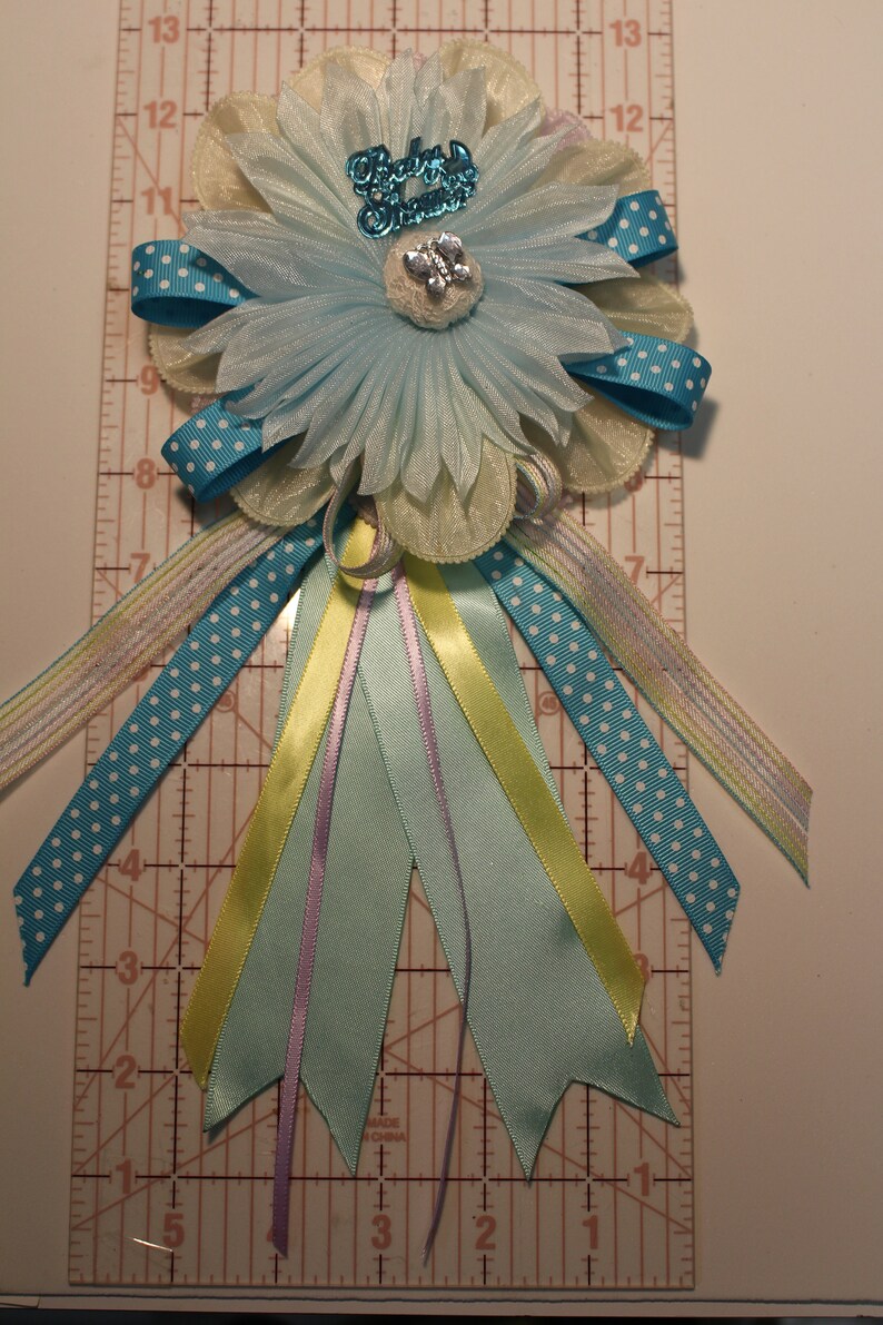 Blue Baby Shower Pin, Mommy or Daddy to Be Pin, Baby Blue Baby Shower ...