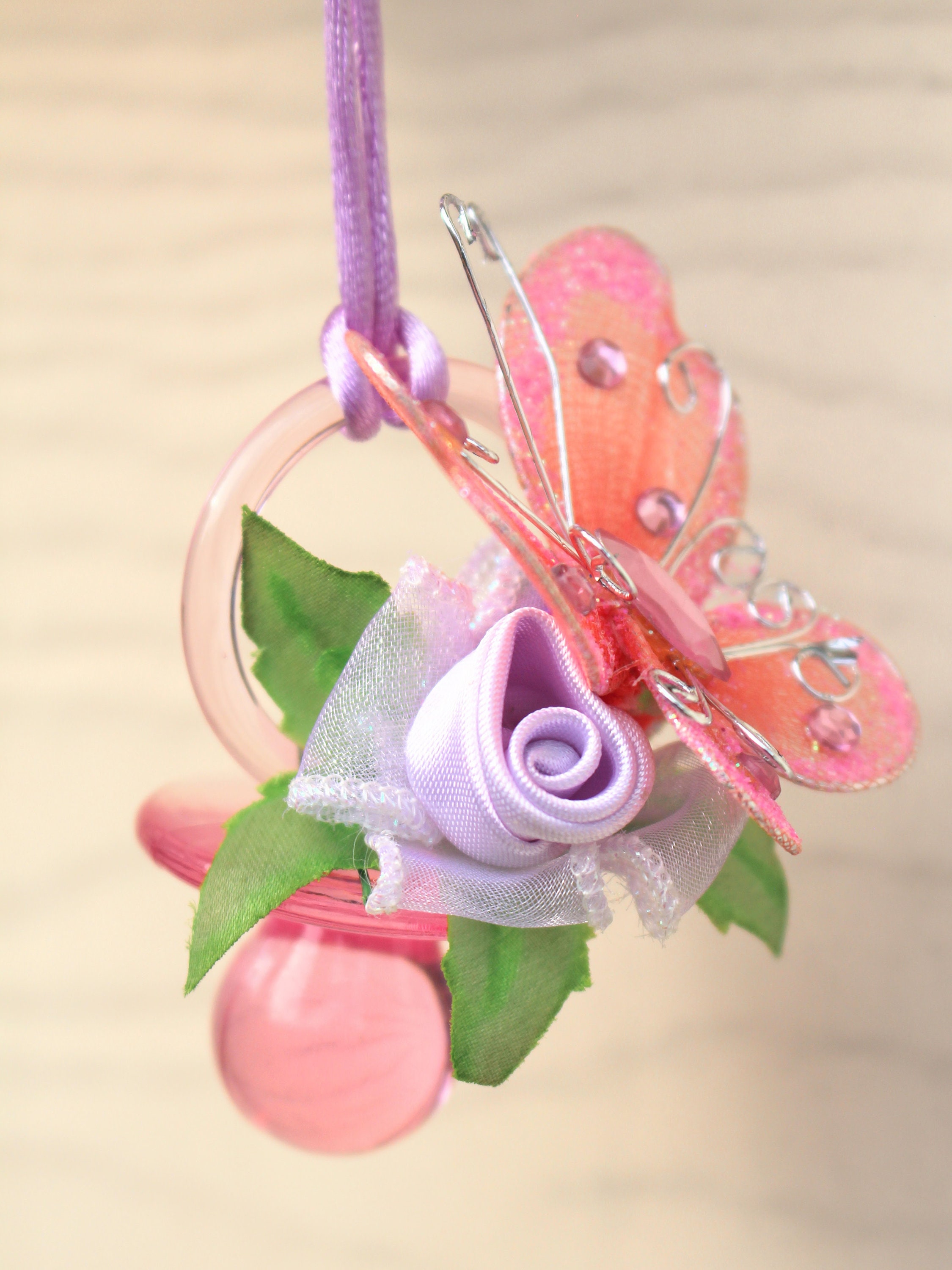 12 Butterfly Baby Shower Pacifier, Baby Shower Pacifier Game, A ...