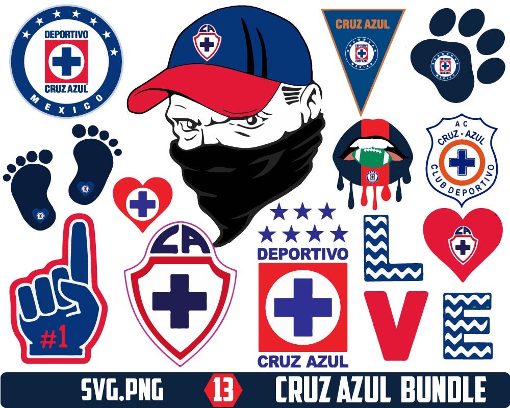 Cruz Azul svg Soccer svg Cruz Azul Cruz Azul Clipart | Etsy