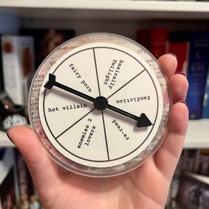 Wheel of Fiction - Book Genre Selection Spinner - Bookish Gift for ...