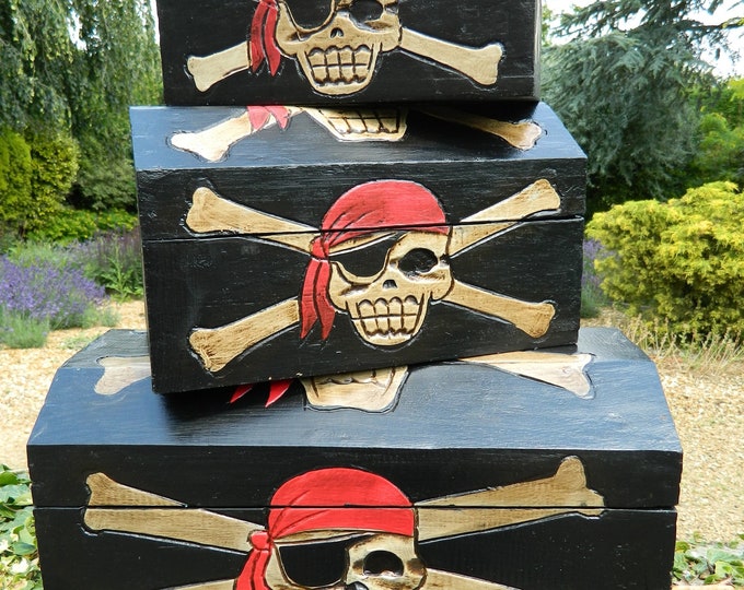 Unusual Rustic Pirate Trunk Hand Made Ethnic Storage Pirate Treasure ...