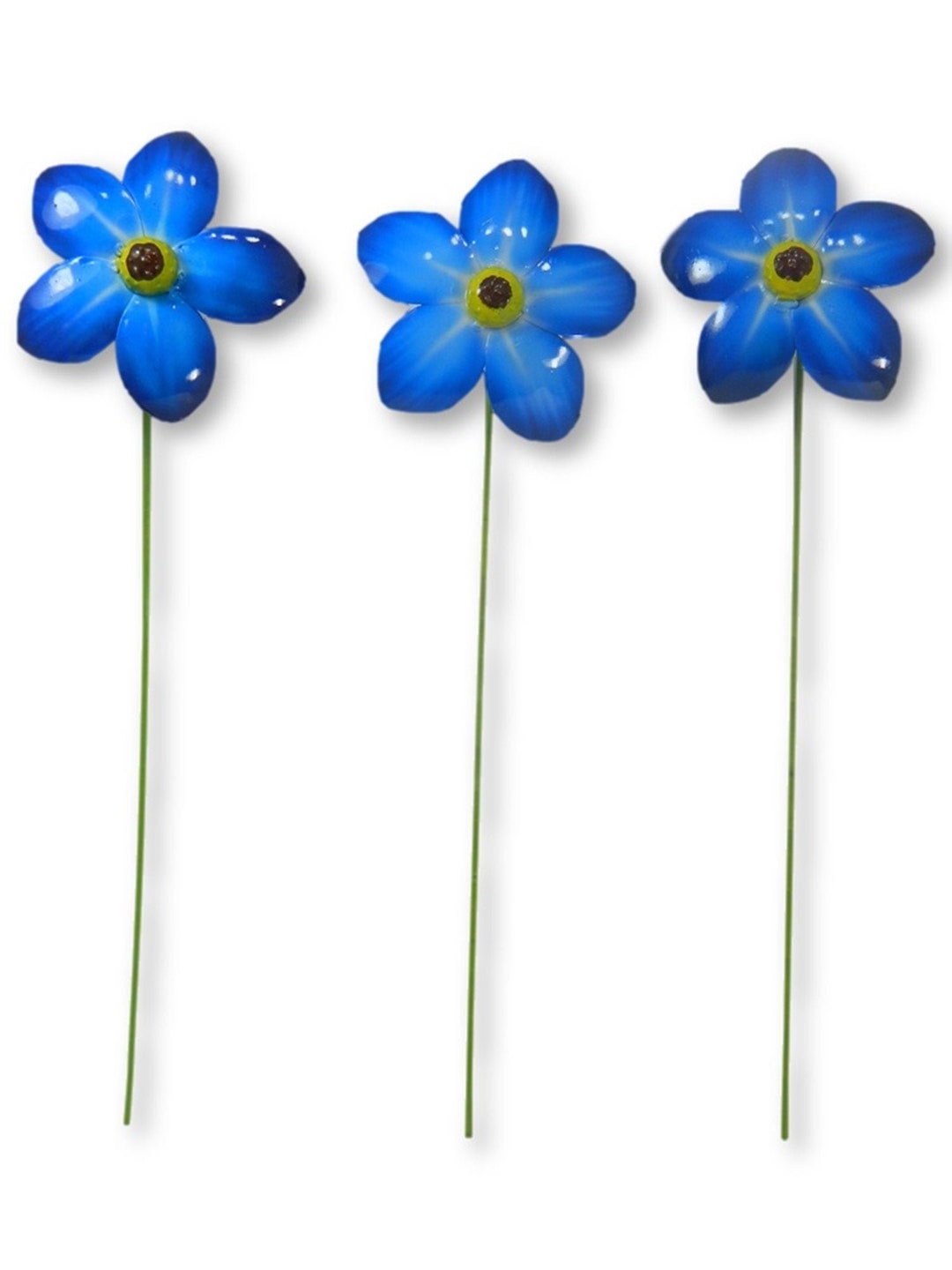Metal Forget Me Not Flowers Plant Pot Ornament 48cm Three Flowers - Etsy