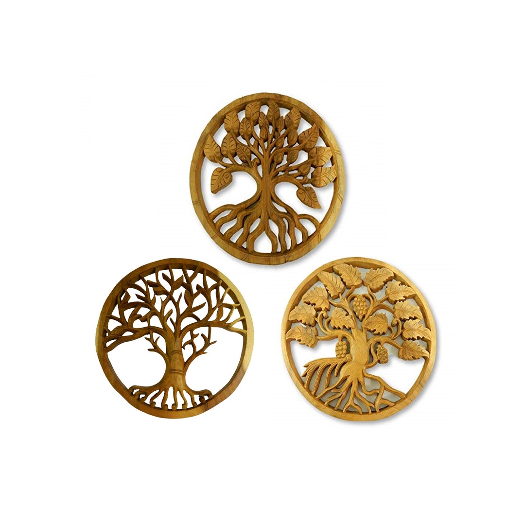 Wooden Tree of Life Wall Art Tree of Life, Grape Vine, Leaf - Etsy UK