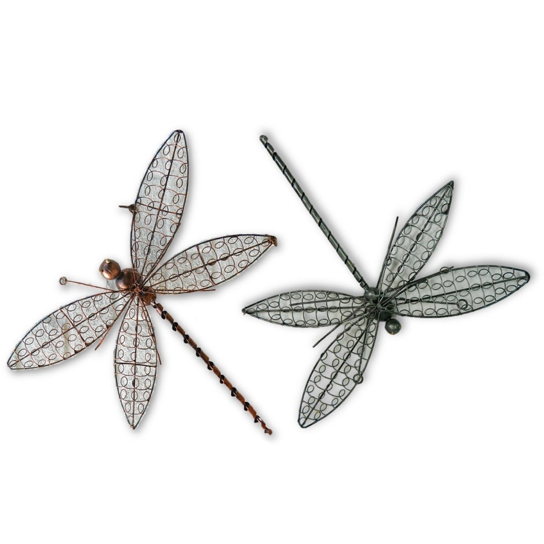 Metal Wire Dragonfly Wall Art - Assorted Colours - 60cm Wingspan - Etsy UK