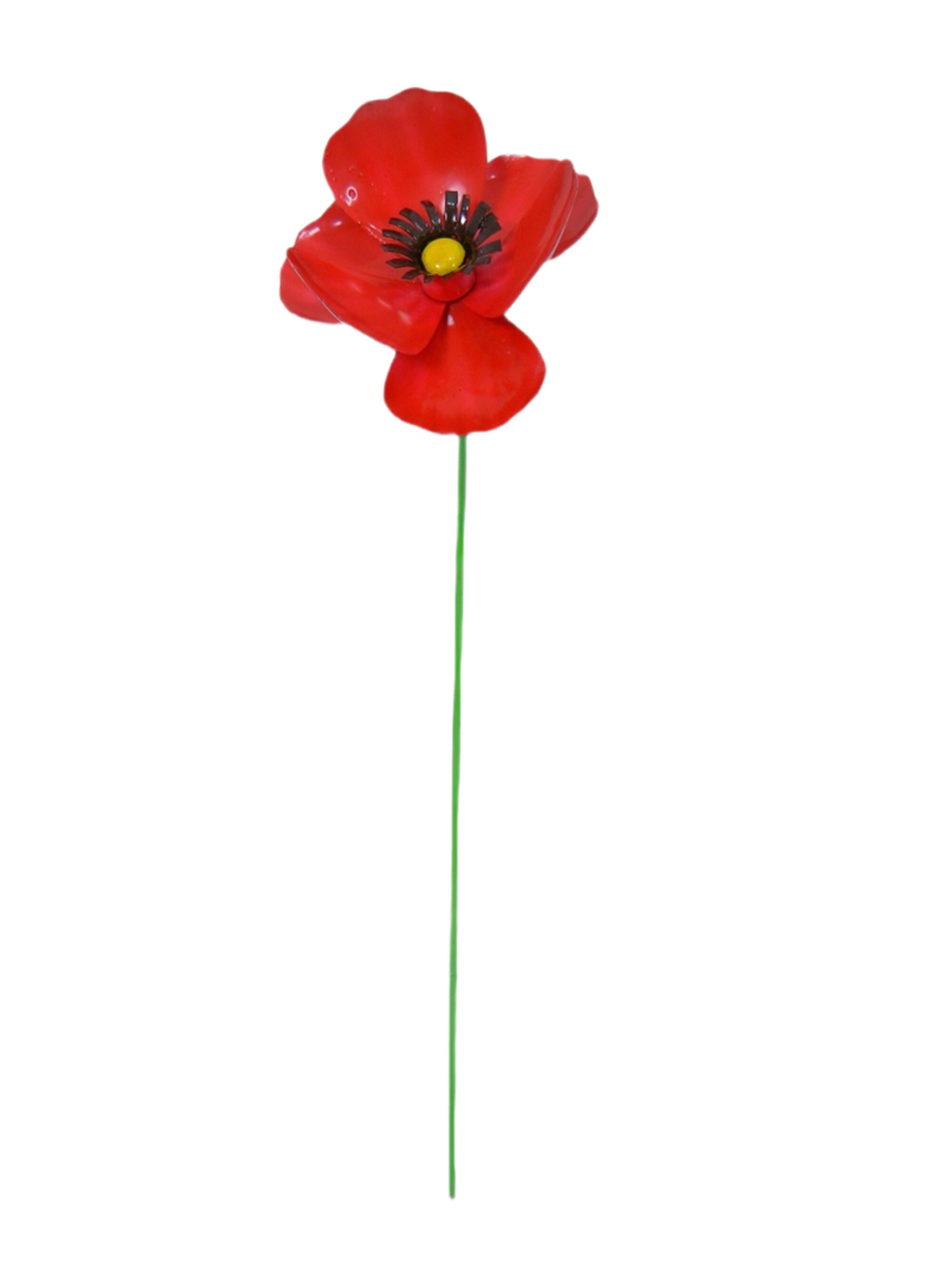 Metal Poppy Flower Plant Pot Ornament 45cm - One Flower - Etsy