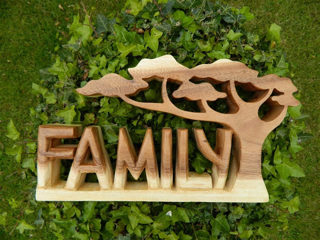 Wooden Word Art Family - Etsy