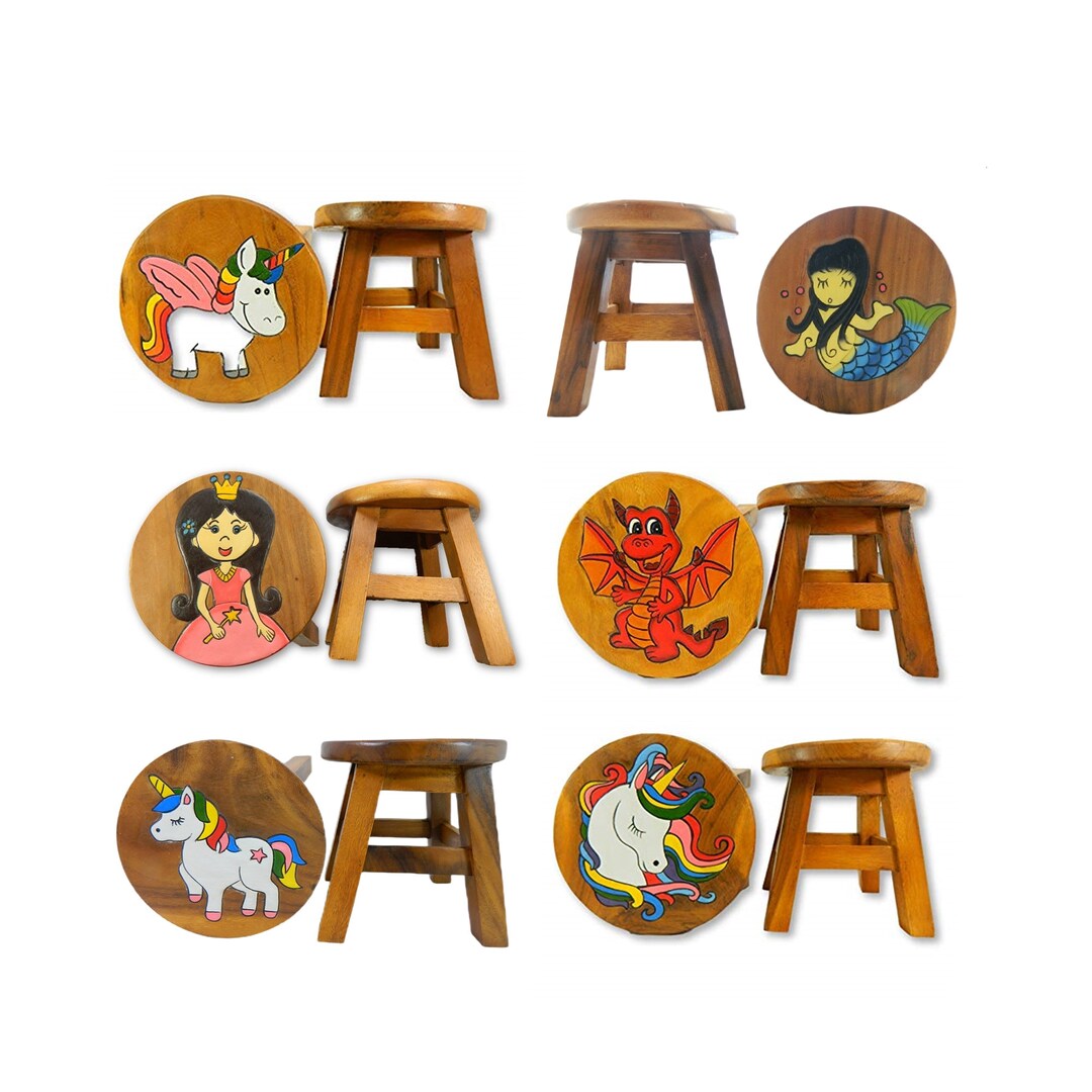 Wooden Children's Stools - Fairytale - Etsy UK