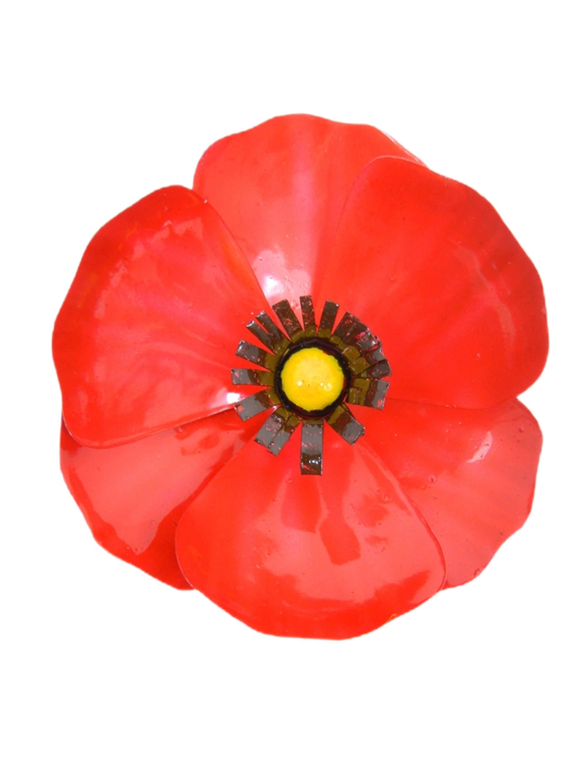 Metal Poppy Flowers Plant Pot Ornament 45cm - Two Flowers - Etsy UK