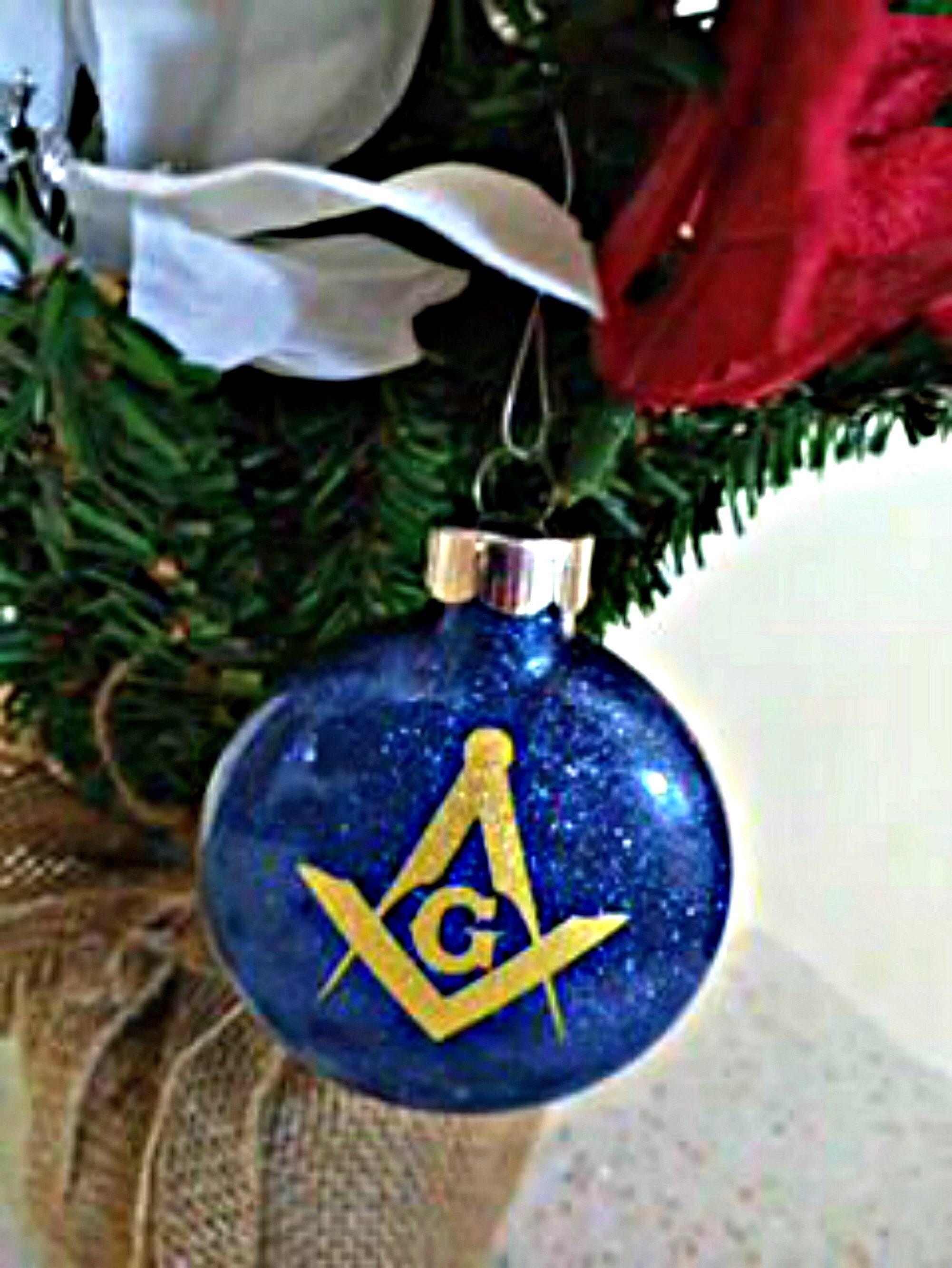 Personalized Glitter Ornaments - Masonic Gifts - Freemason Accessory - Etsy