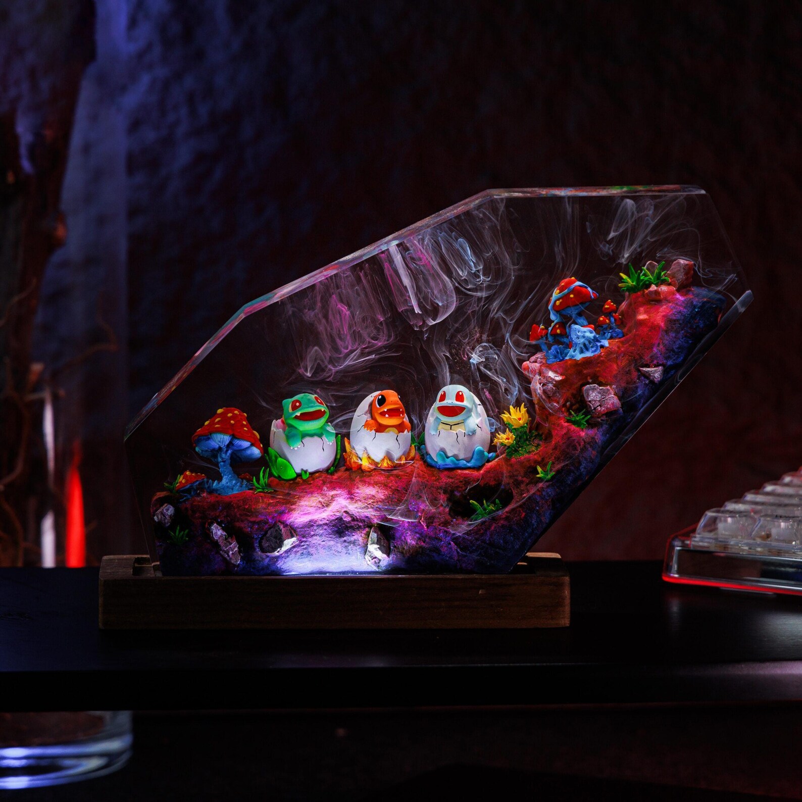 Pokemon Revival Resin Lamp, Game Scene Art Night Light, Unique Gamer ...