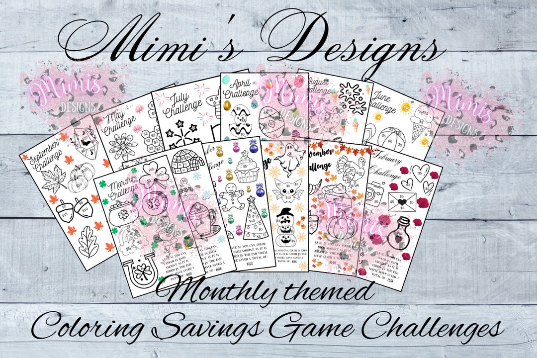 12 Month Money Savings Challenge Cards - Etsy