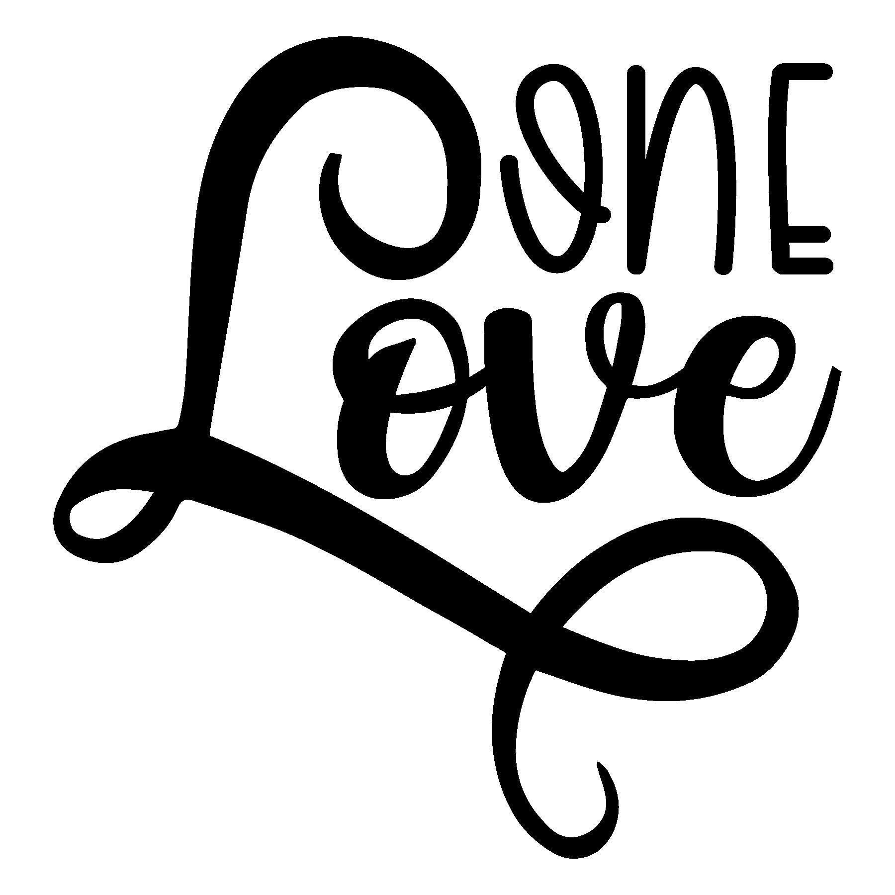 One Love Svg Typography Digital Download - Etsy