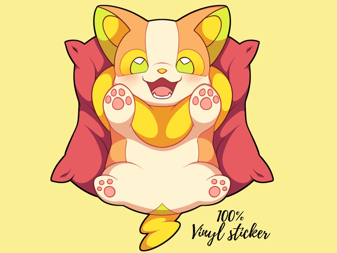 Pokemon Yamper HOLOGRAPHIC VINYL STICKERS Stationery - Etsy