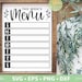 Weekly Menu Svg, Menu Template Svg, Weekly Meal Planner, Menu Board Svg ...