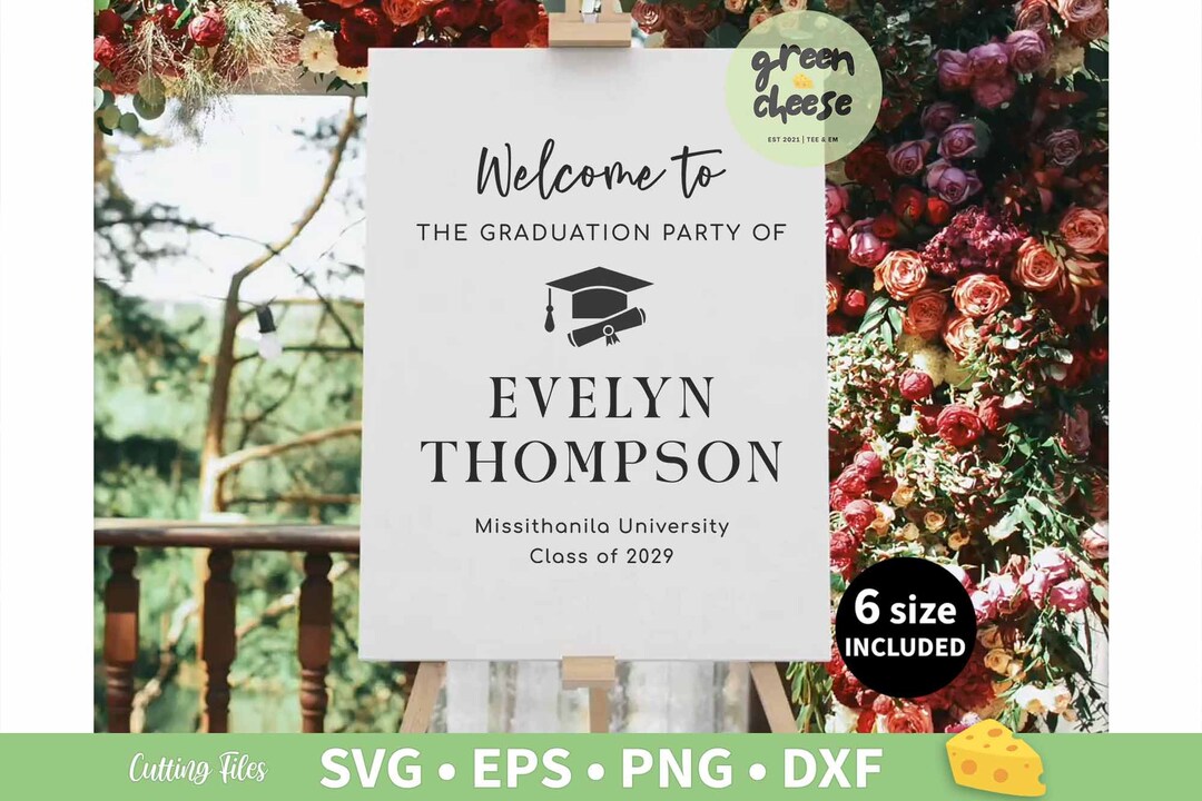 Custom Graduation Party Welcome Sign Template, Printable Grad Party ...