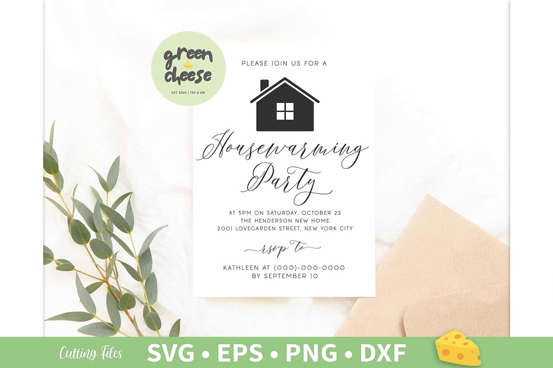 Modern Housewarming Invitation Card Template, New Home Party Card ...